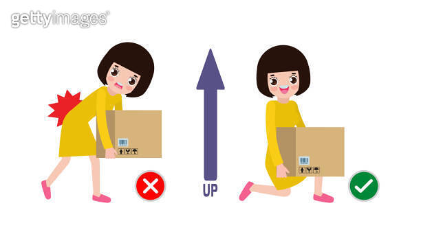 Correct lifting posture And incorrect Man lift wrong and right position ...