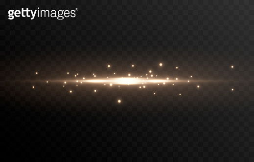 Glowing line of light. Magic glow, particles of light, sparks. Glowing ...