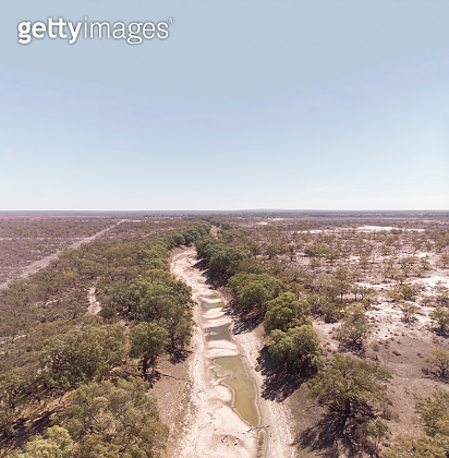 Australian River in Drought Conditions due to global warming and ...