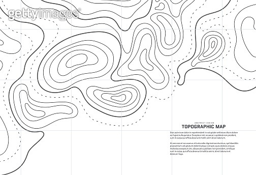 Topographic map abstract background. Outline cartography landscape ...