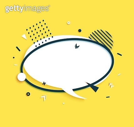 White speech bubble and round black frame 이미지 (1326934901) - 게티이미지뱅크