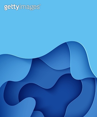 Abstract background in paper cut style. 3d wallpaper with cut out deep ...