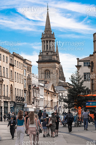 Oxford, UK. Oxford University buildings. Lincoln college library and ...