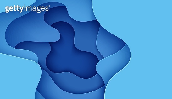 Abstract background in paper cut style. 3d wallpaper with cut out deep ...