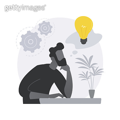 Thinking abstract concept vector illustration. 이미지 (1313823871) - 게티이미지뱅크