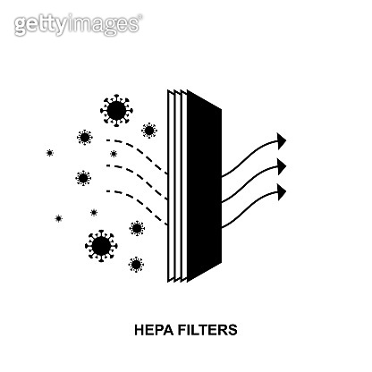 Air Filter Icon, Hepa Filtration Symbol, Dust Filter Sign (1304267875 ...
