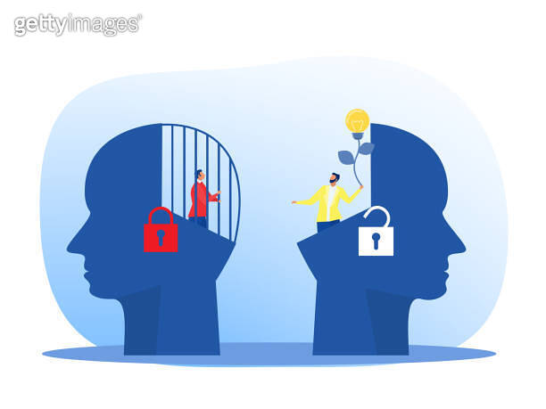 businessman holding light bulb for put think growth mindset different ...