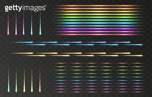 Light lines. Light effect. Beautiful light flares. Lens flares ...