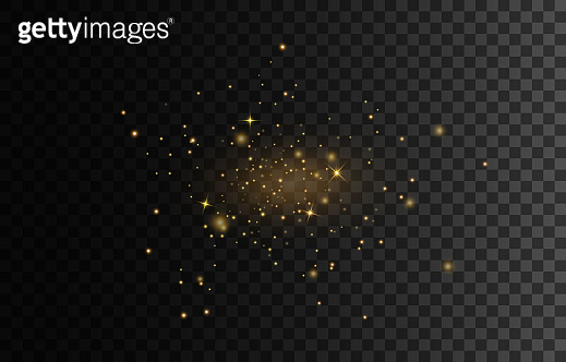 Dust sparks, sparks glitter, dusty light. Dust shine. Sparkling magical ...