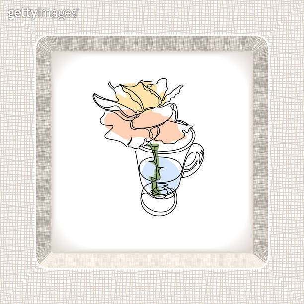 Vector frame abstract geometric pattern of intertwining lines, in light ...