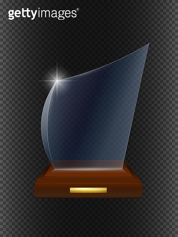 Modern glass cup trophies and challenge prizes side view. Glass Trophy ...