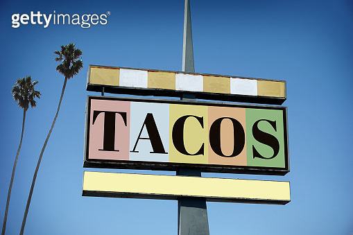 Tacos sign 이미지 (1295828809) - 게티이미지뱅크