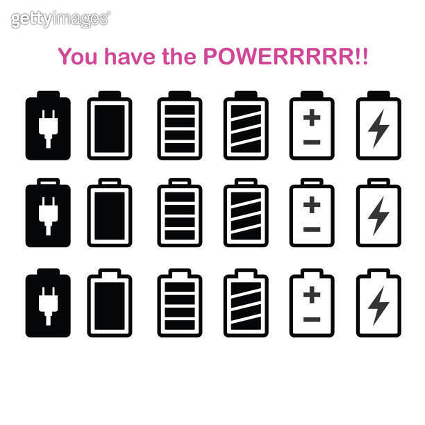 power up battery icons symbols icons fully charged remove bars to show ...