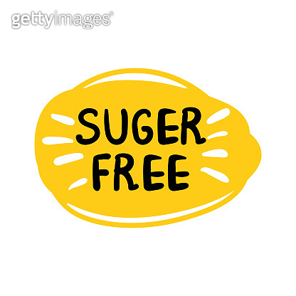 sugar free color vector logo or label 이미지 (1356665886) - 게티이미지뱅크