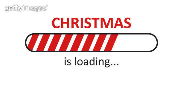 Christmas is loading progress bar, Christmas countdown vector. Simple ...