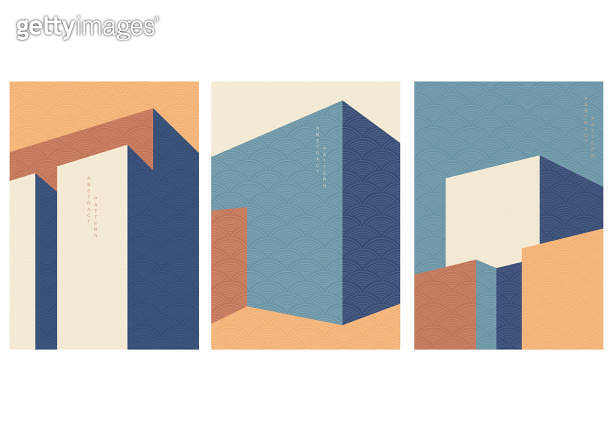Abstract art architecture background with geometric pattern vector ...