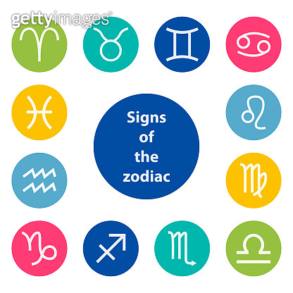 Signs of the zodiac, vector illustration 이미지 (1295664432) - 게티이미지뱅크