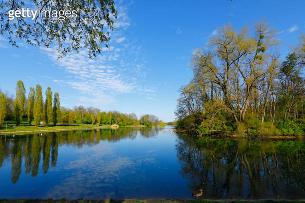 Lake in the Town forest of Cologne, Germany 이미지 (1314919968) - 게티이미지뱅크