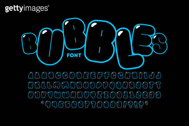 Bubble style font design 이미지 (1316080910) - 게티이미지뱅크