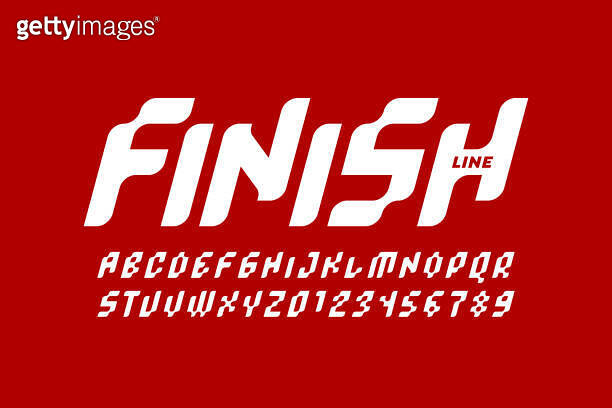 Finish line speed sport font 이미지 (1328440337) - 게티이미지뱅크