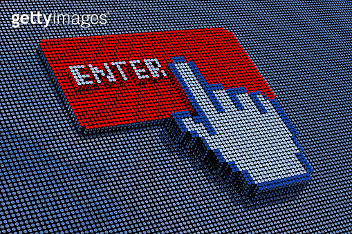 Pixel Art Style Enter Button. 3d Rendering (1318274728) 일러스트, 무료 일러스트 ...