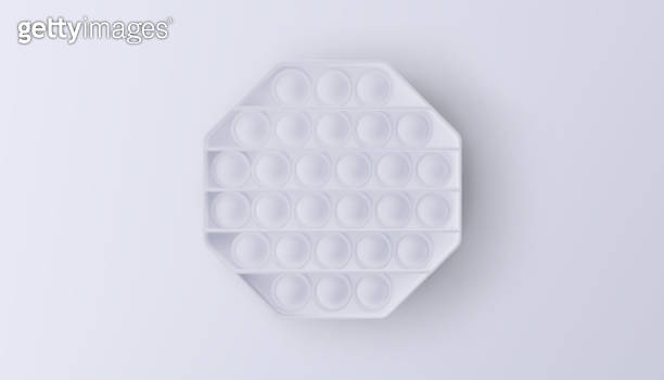 White Pop it isolated on a white background. Realistic vector 3D ...