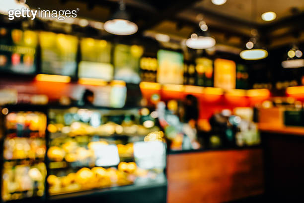 abstract blurred background of coffee shop lights 이미지 (1308230041) - 게티 ...