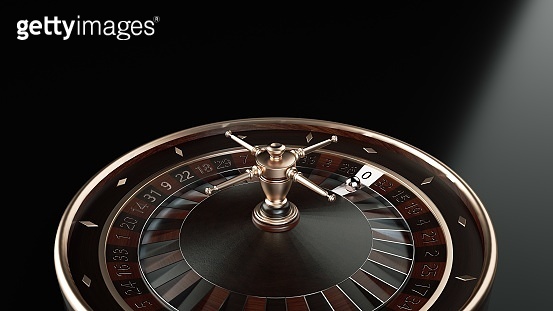 Modern Black, Golden And Wooden Roulette Wheel - 3D Illustration 이미지 ...