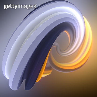 Soft curved abstract line cartoon design template on colorful backdrop ...