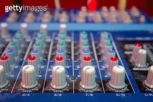 Professional audio sound mixer console, board panel 이미지 (1310734925 ...