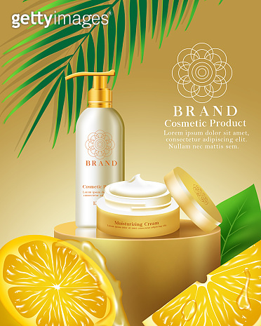 Cosmetic products vector template design. Cosmetics moisturizing cream ...