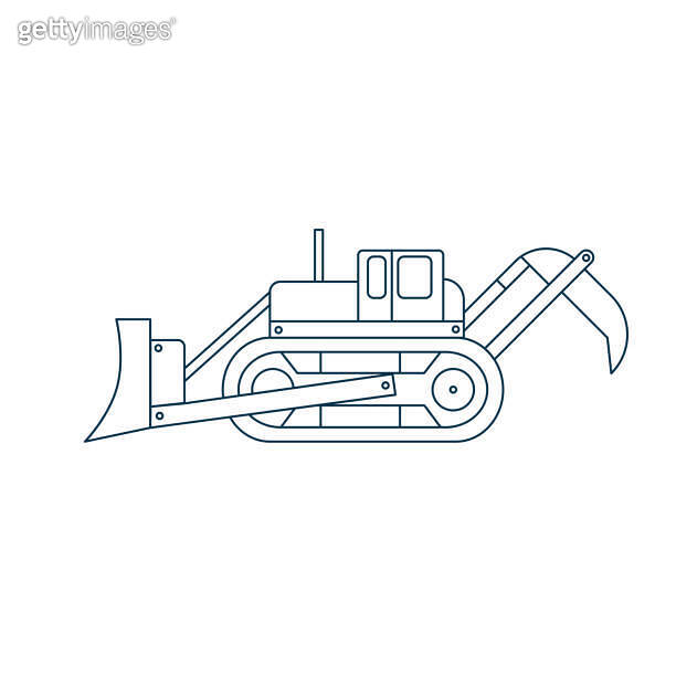 Road Grader outline vector illustration. (1334278229) 일러스트, 무료 일러스트 ...