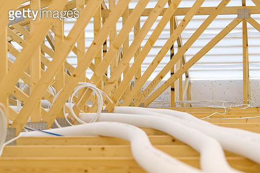 installation of ventilation in a new timber frame house under ...