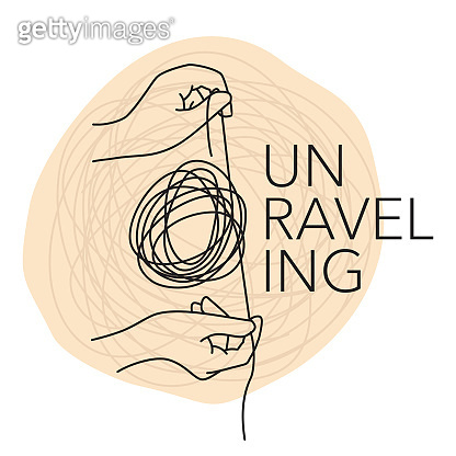 Unraveling therapy - human hands unravel tangle 이미지 (1294420446) - 게티이미지뱅크