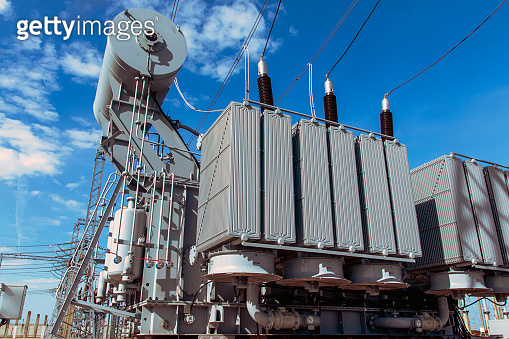 Powerful power transformer for industrial high voltage substation ...
