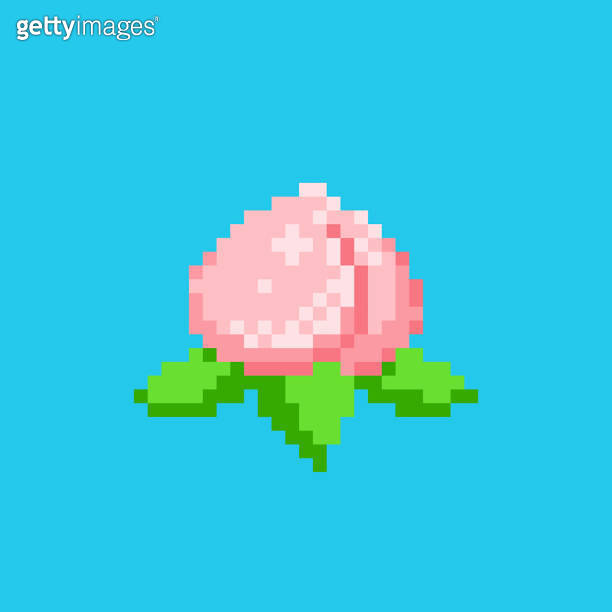 Pixel art new year peach icon. Vector 8 bit style illustration of pixel ...