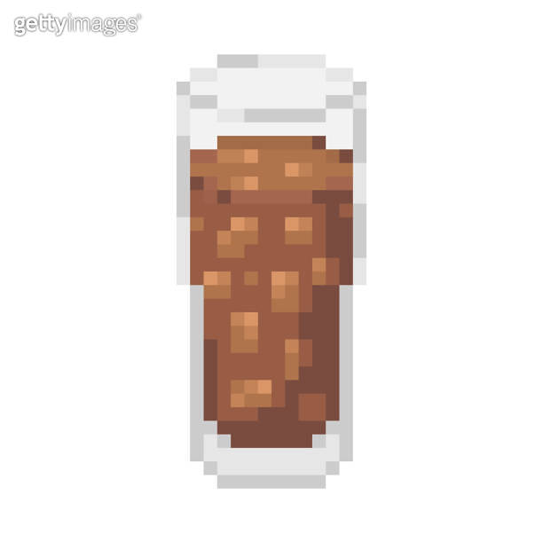 Pixel art glass of iced cola. (1345452848) 일러스트, 무료 일러스트, 아이콘, 무료 아이콘 ...