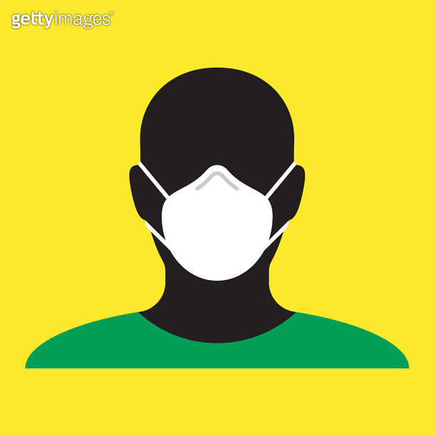 Face mask vector sign. Human avatar portrait. Head silhouette ...