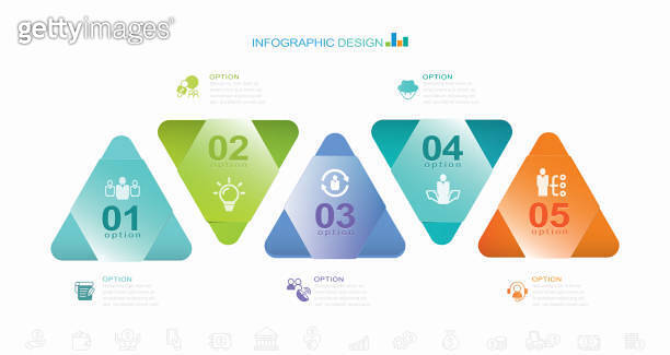 Triangular diagram slide template stock illustration Triangle Shape ...