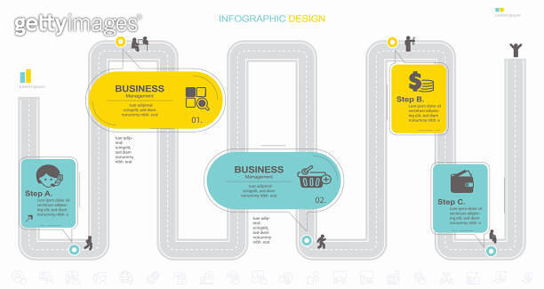 Business data visualization. timeline infographic icons designed for ...