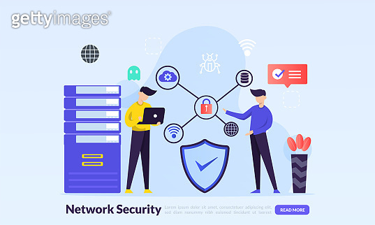 Network Security Concept Database Secure And Personal Data Protection Traffic Encryption Vpn