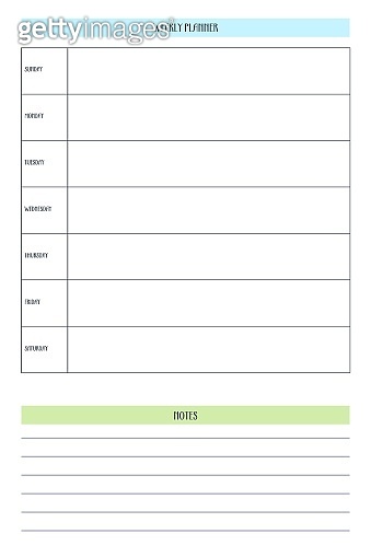 weekly personal planner diary template in classic strict style with ...