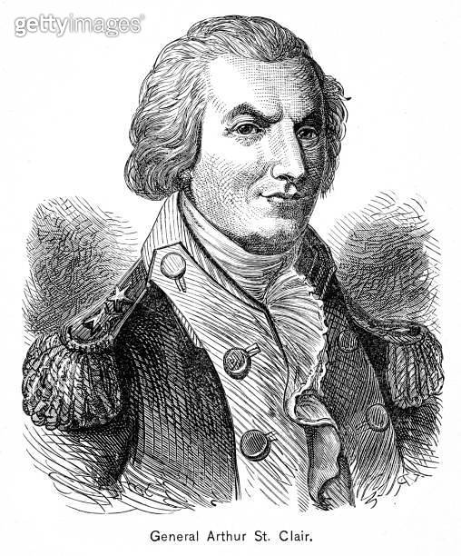 Soldier and politician Arthur St. Clair engraving 1895 이미지 (1321068720 ...