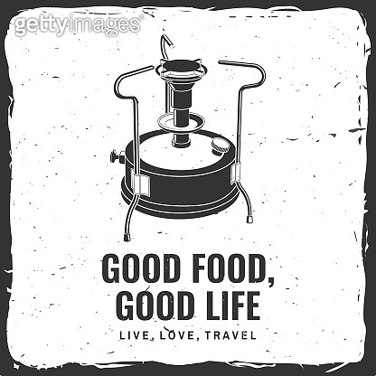 Good food good life. Live, love, travel. Vector illustration. Concept ...