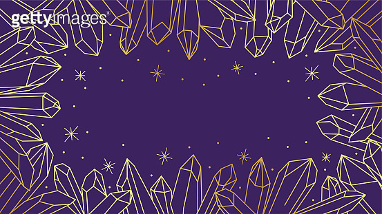 Golden luxury purple wallpaper with a subtle outline of magical healing ...