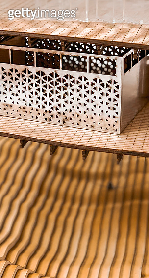 Architectural Physical Model of a classroom made with laser cut plywood ...