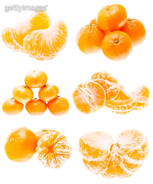 Mandarin Orange Fruits Isolated On White Background. Healthy Food ...