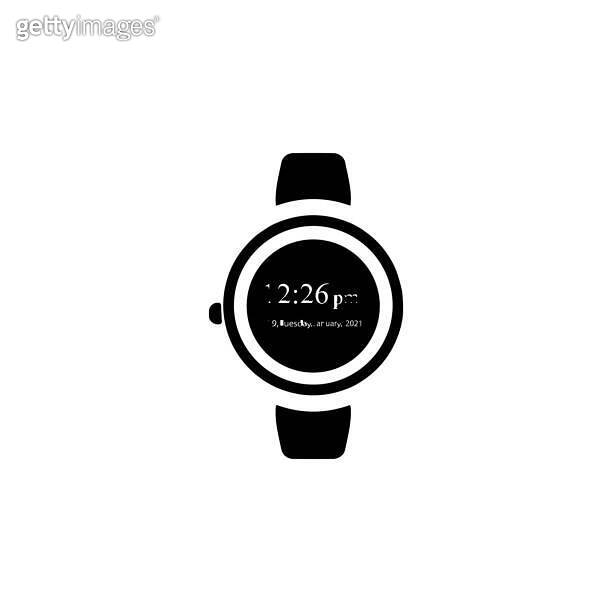 Digital hand watch , digital hand clock black icon 이미지 (1297276185 ...