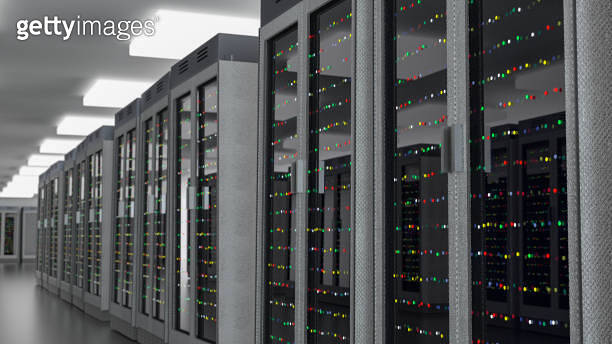 Servers. Servers room data center. Backup, mining, hosting, mainframe ...