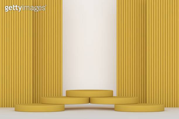 3D Yellow Stands, Product Stand, Blank Scene 이미지 (1357098914) - 게티이미지뱅크